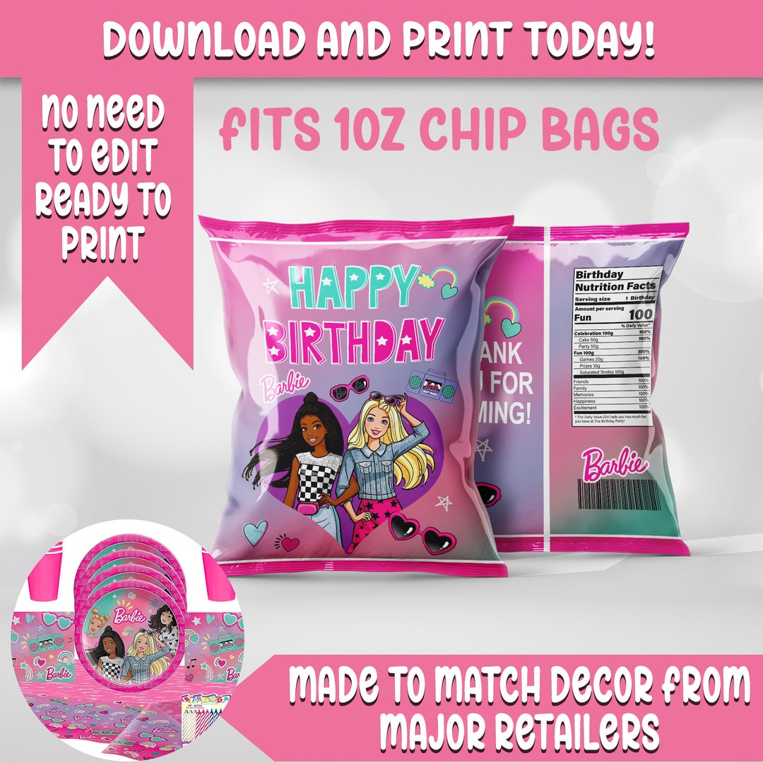Barbie Dream Chip Bag Instant Download - Etsy Australia