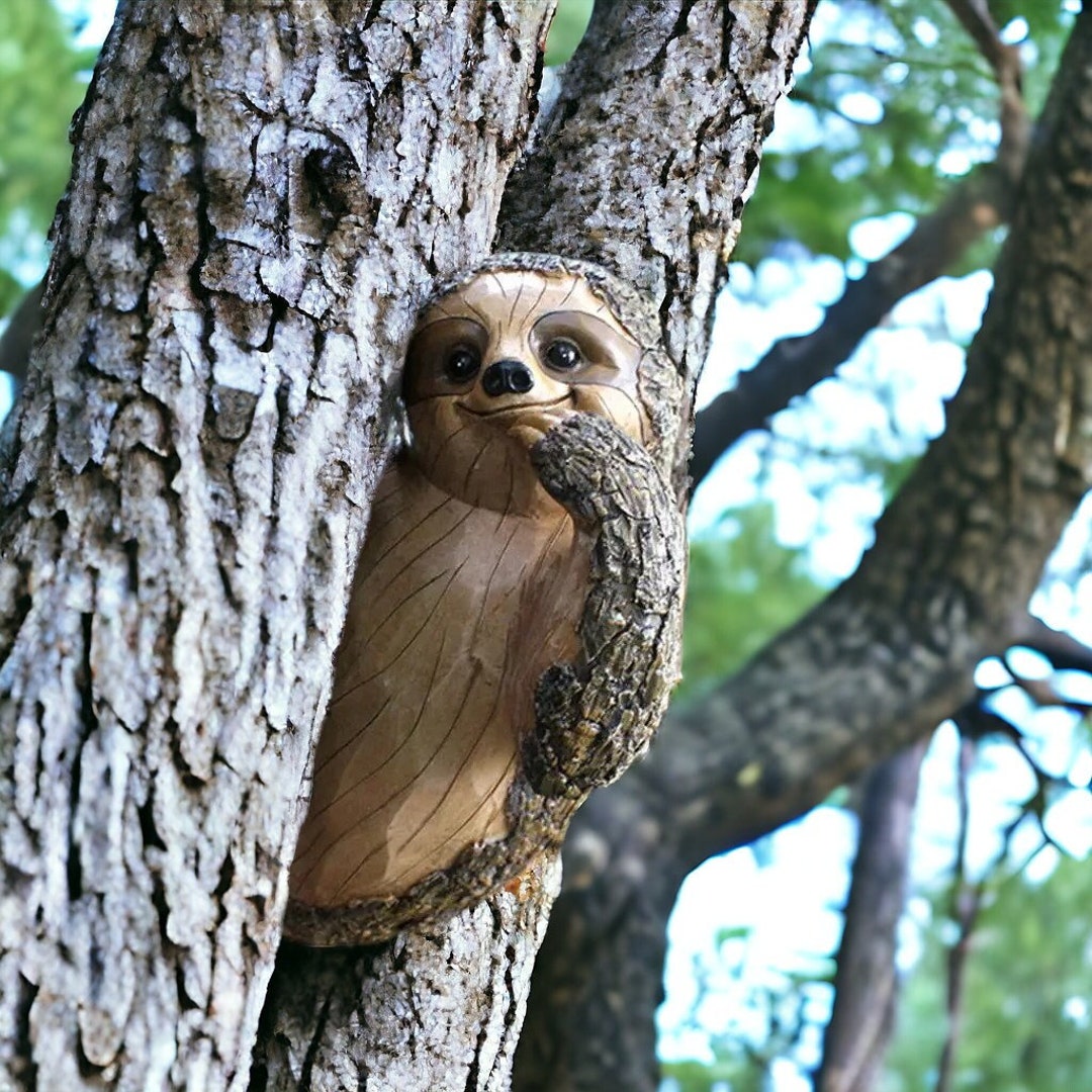 Sloth Sculpture Tree Peeker Personalized Sloth Sculpture - Etsy UK