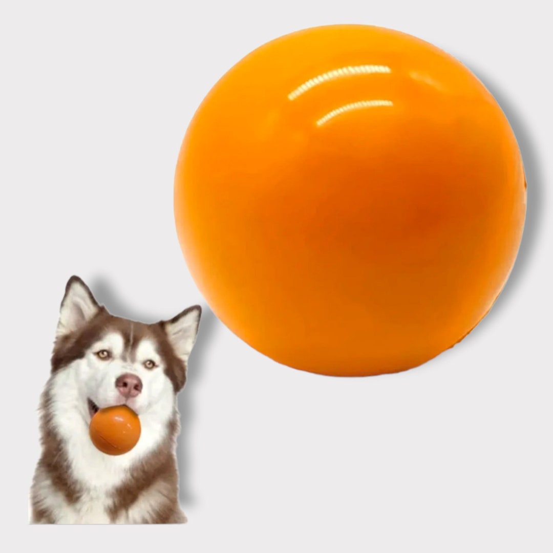 Indestructible Dog Ball Solid Rubber Bouncy Toy for Aggressive Chewers ...