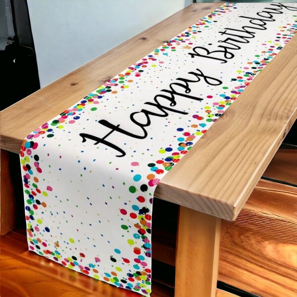 Birthday Table Runner - Etsy