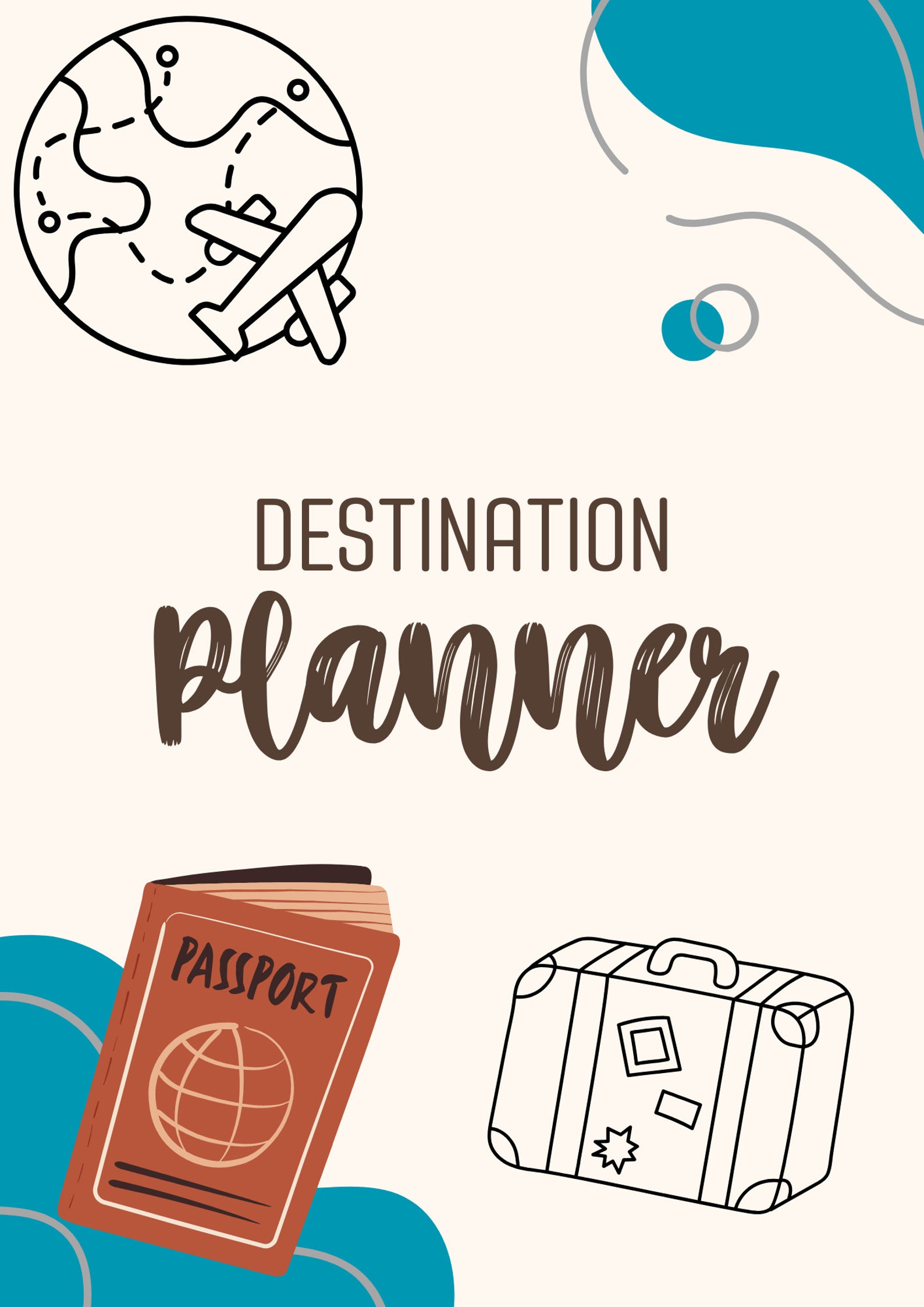 Editable Travel Itinerary Template, Travel Planner, Printable Travel ...