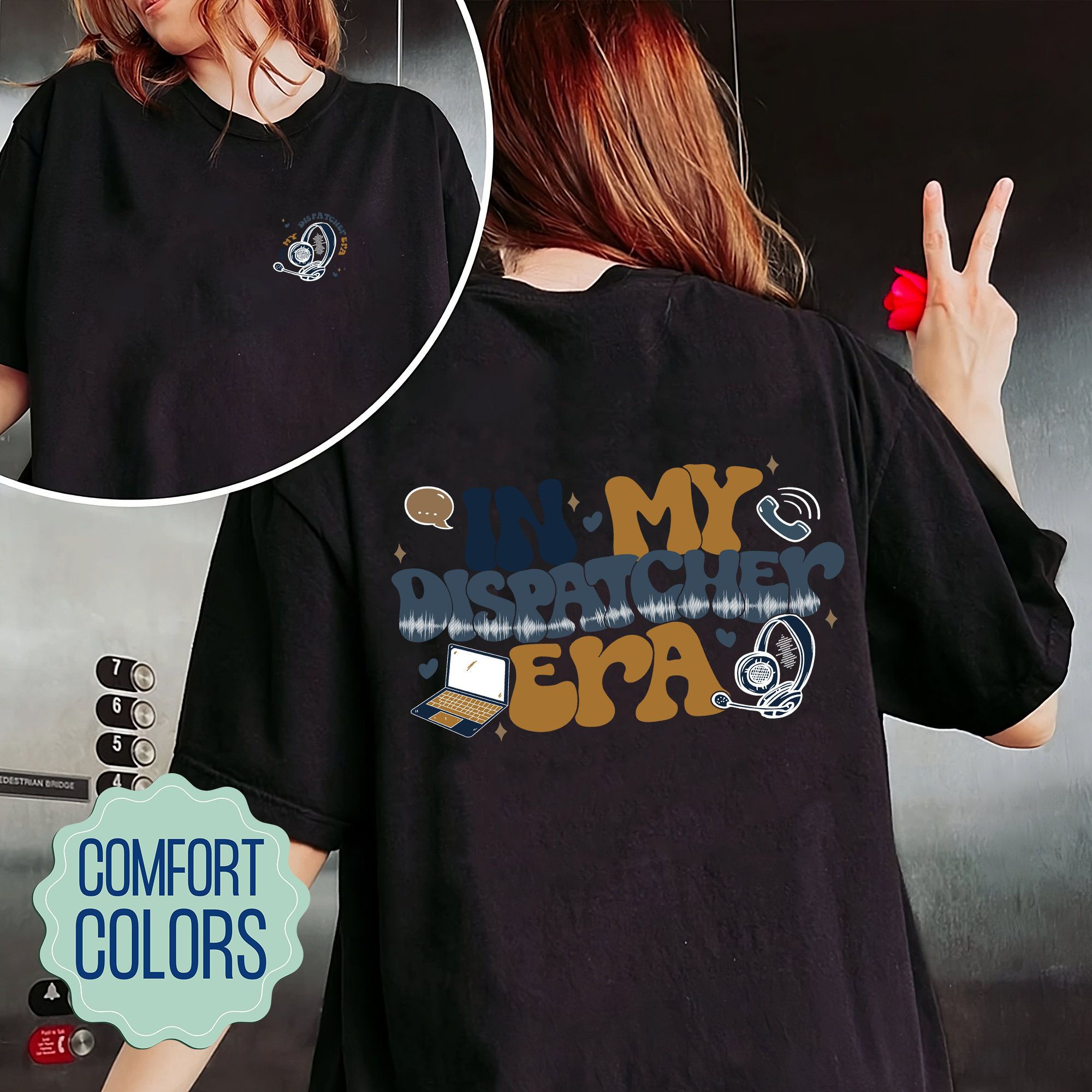 In My Dispatcher Era Comfort Colors Shirt, 911 Dispatcher Shirt, 911 ...