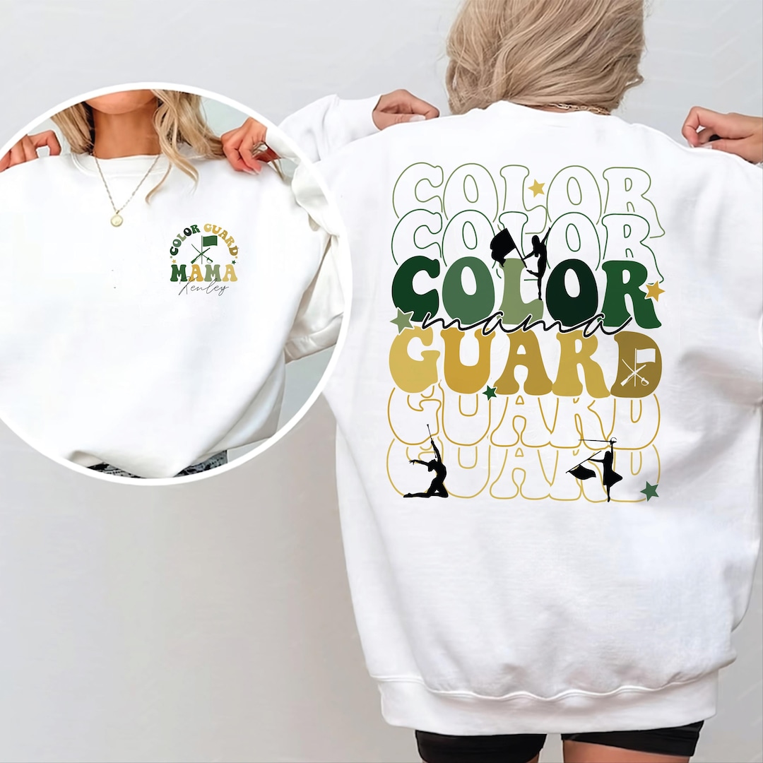 Color Guard Mama Sweatshirt, Color Guard Sweatshirt Gift, Green and ...