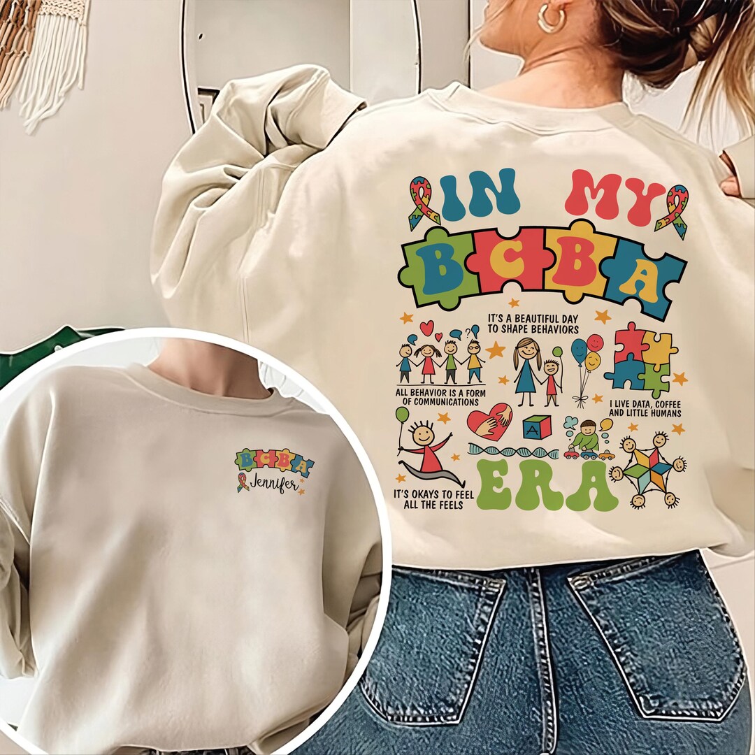 In My BCBA Era Sweatshirt, Bcba Sweatshirt, Bcba Therapist Gift, Bcba ...