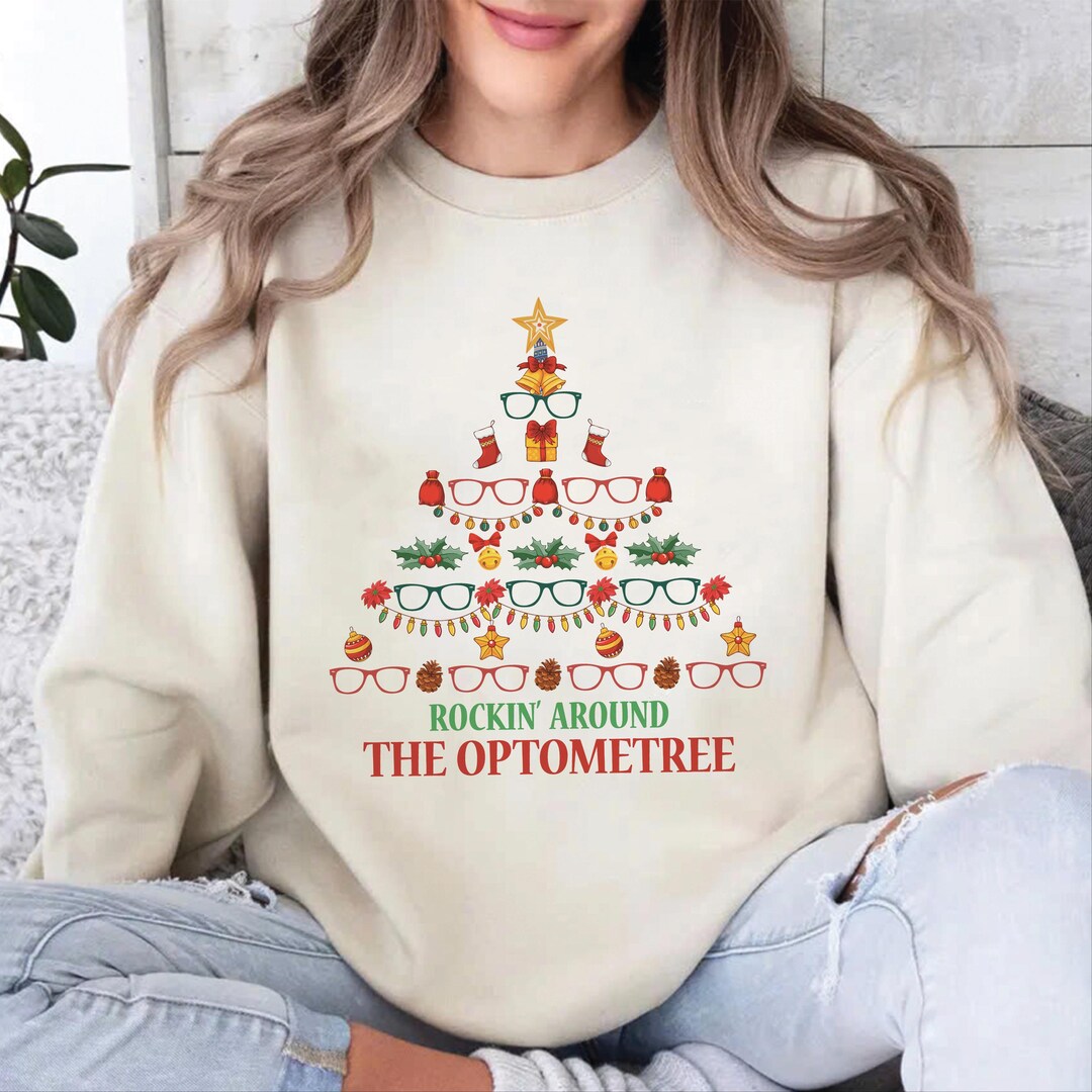Christmas Optometry Sweatshirt, Optometree Christmas Sweatshirt ...