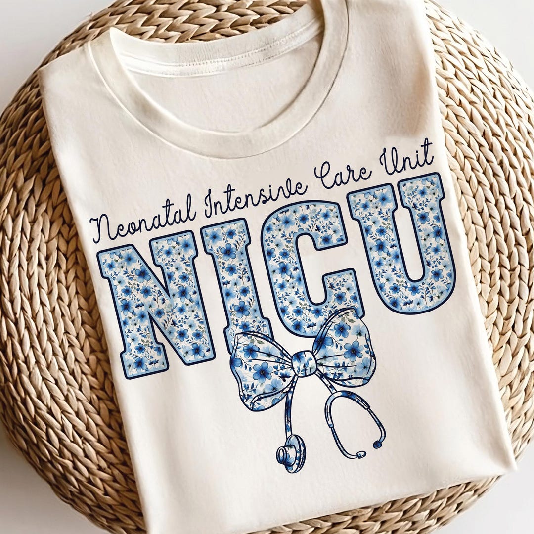 Toile NICU Sweatshirt, Floral Neonatal Intensive Care Unit Shirt, NICU ...