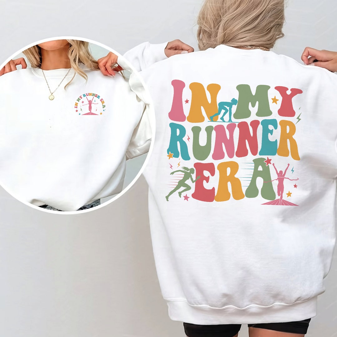 In My Runner Era Sweatshirt, Marathon Athlete Shirt, Runner Sweater ...