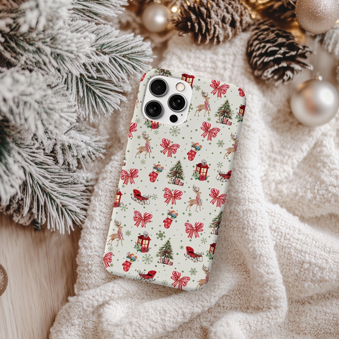 Coquette Christmas Phone Case, Phone Case for Phone 16 15 14 Pro Max ...