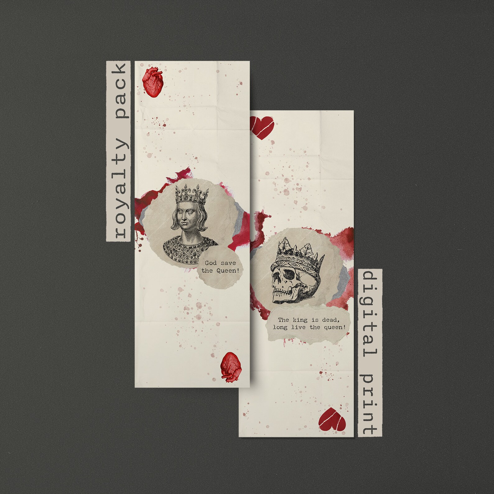 Royalty Pack Collage Printable Bookmarks - Etsy