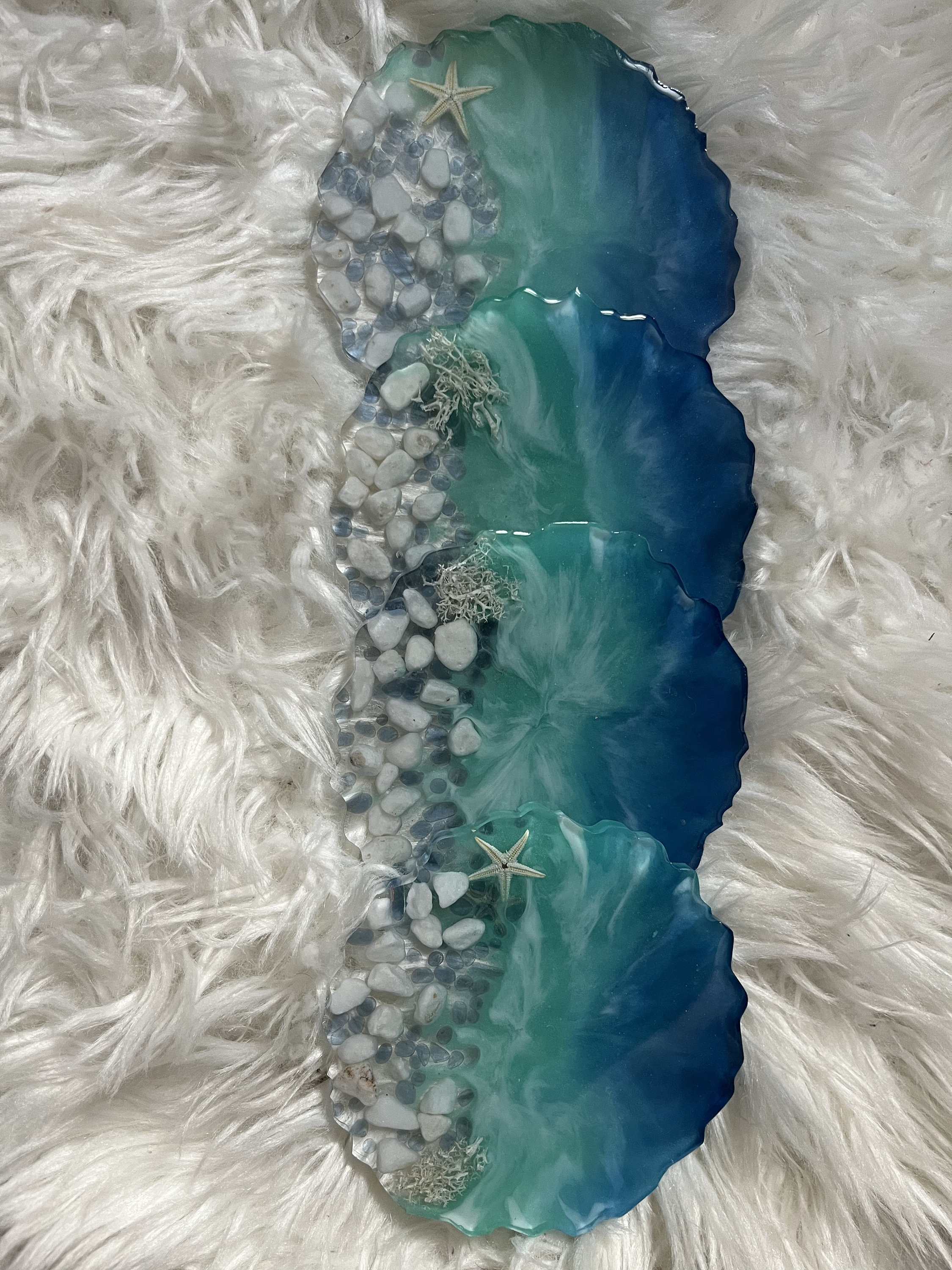 Ocean Scene Coaster Set - Etsy