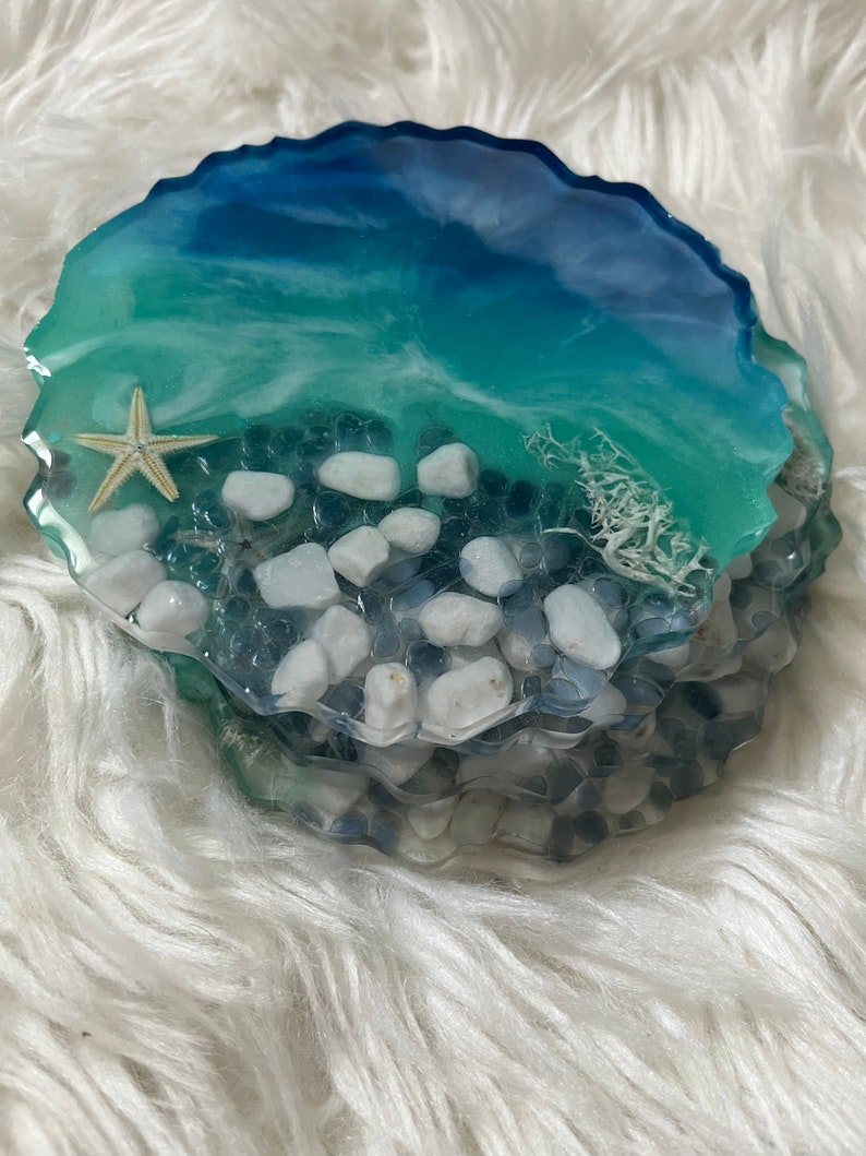 Ocean Scene Coaster Set - Etsy