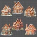 Watercolor Gingerbread House Clipart Christmas PNG Clipart - Etsy