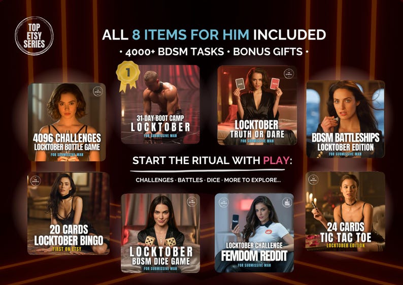 Total Locktober Bundle | Submissive Woman + Femdom Calendars & 13 Games ...