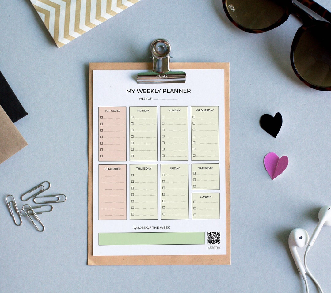 Minimalistic Modern Planner, Clean Design, Efficient Schedule, Simple ...