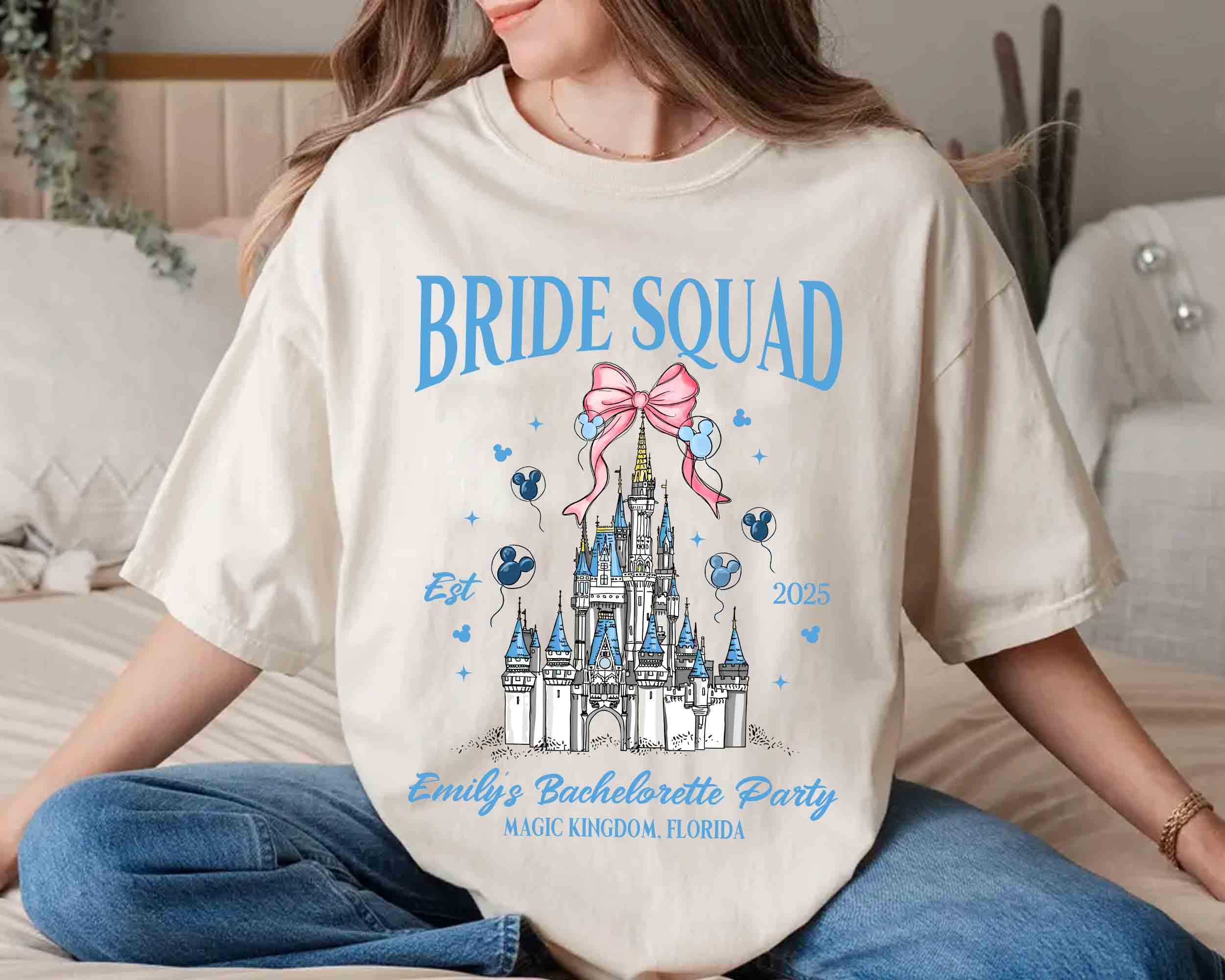 Personalized Disney Castle Bride Coquette Bow Shirt, Disney ...
