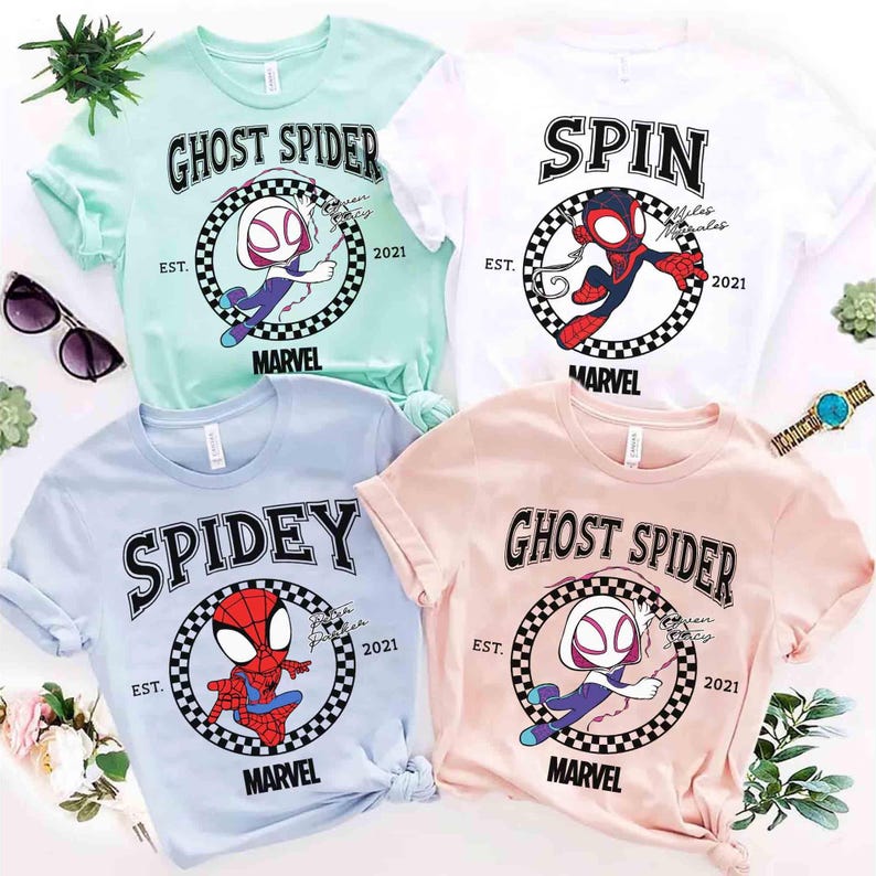 Marvel Spidey and His Amazing Friends Checkered Shirt, Ghost Spider ...