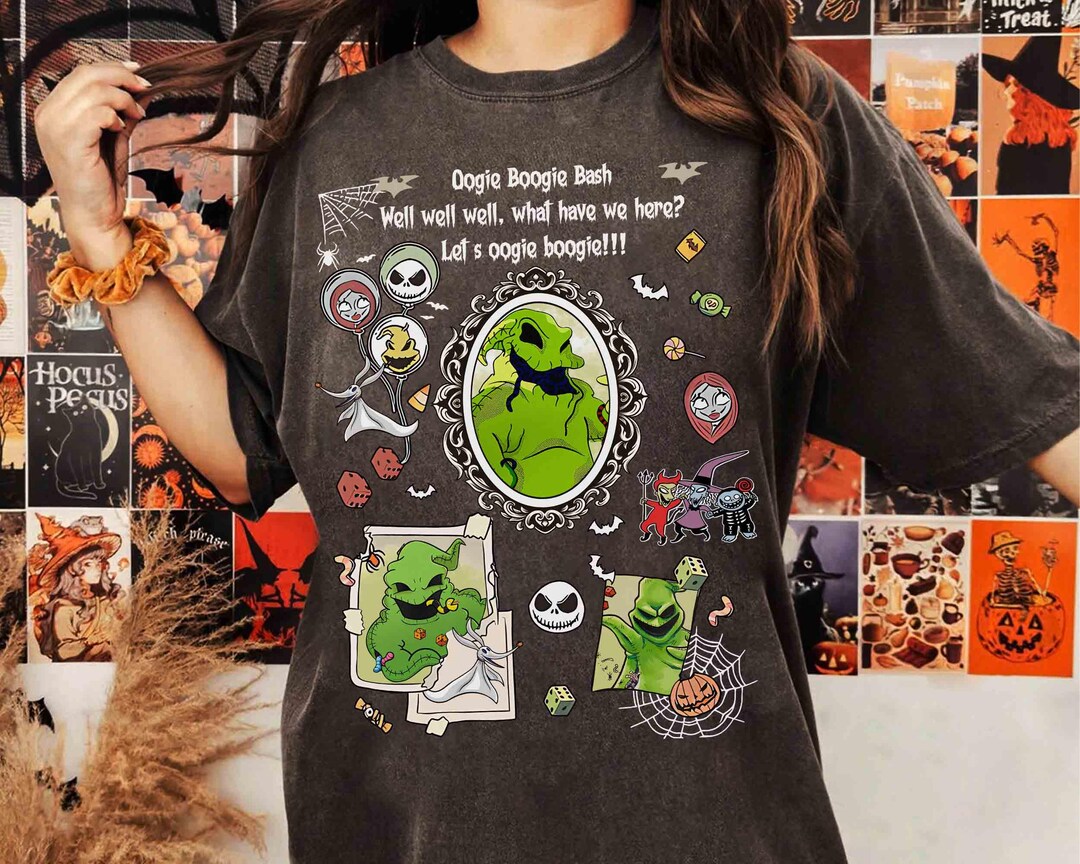 Disney Oogie Boogie Bash 2025 Shirt, Jack Sally Tee, Lock Shock Barrel ...
