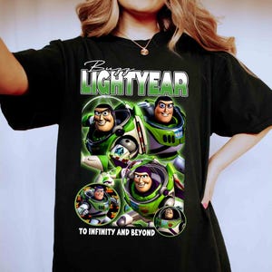 Retro Toy Story Buzz Lightyear Space Ranger Portrait T-shirt, to ...