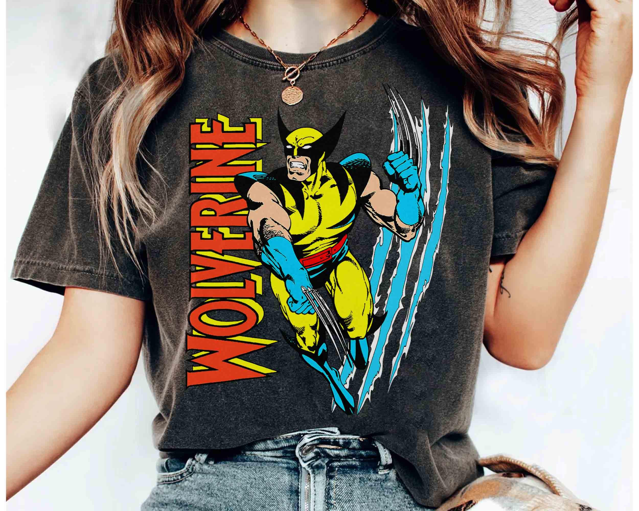 Marvel X-men Wolverine Vintage Claw Slice Graphic T-shirt, Deadpool ...