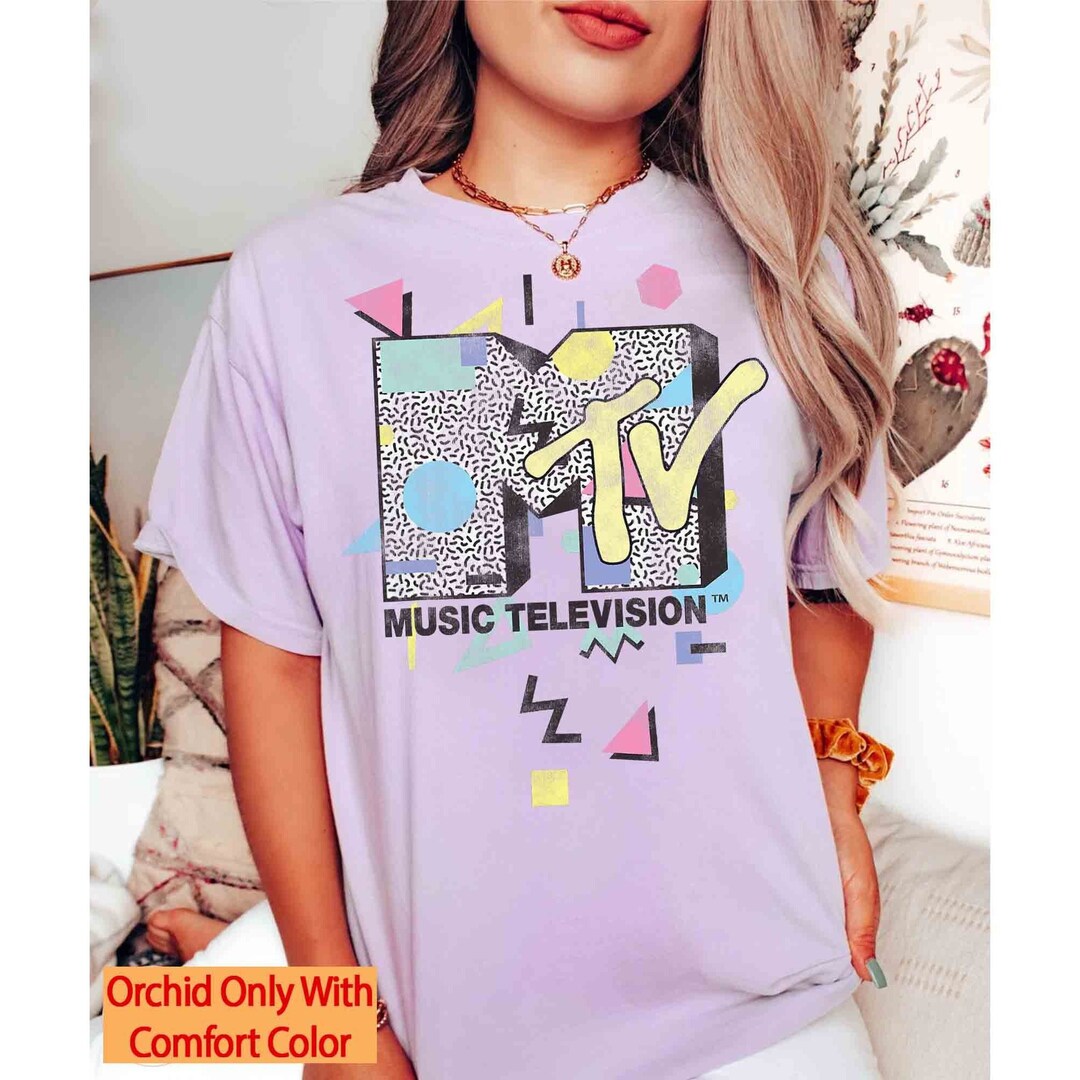 MTV Retro Shape Design Logo Graphic Shirt, 80s & 90s Mtv Wash Shirts ...