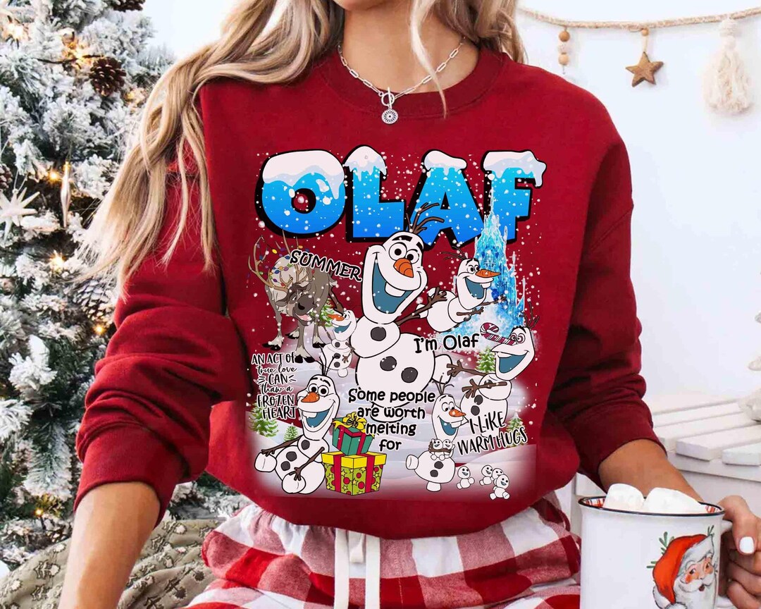 Vintage Disney Frozen Olaf Christmas Sweatshirt, Chillin With My ...