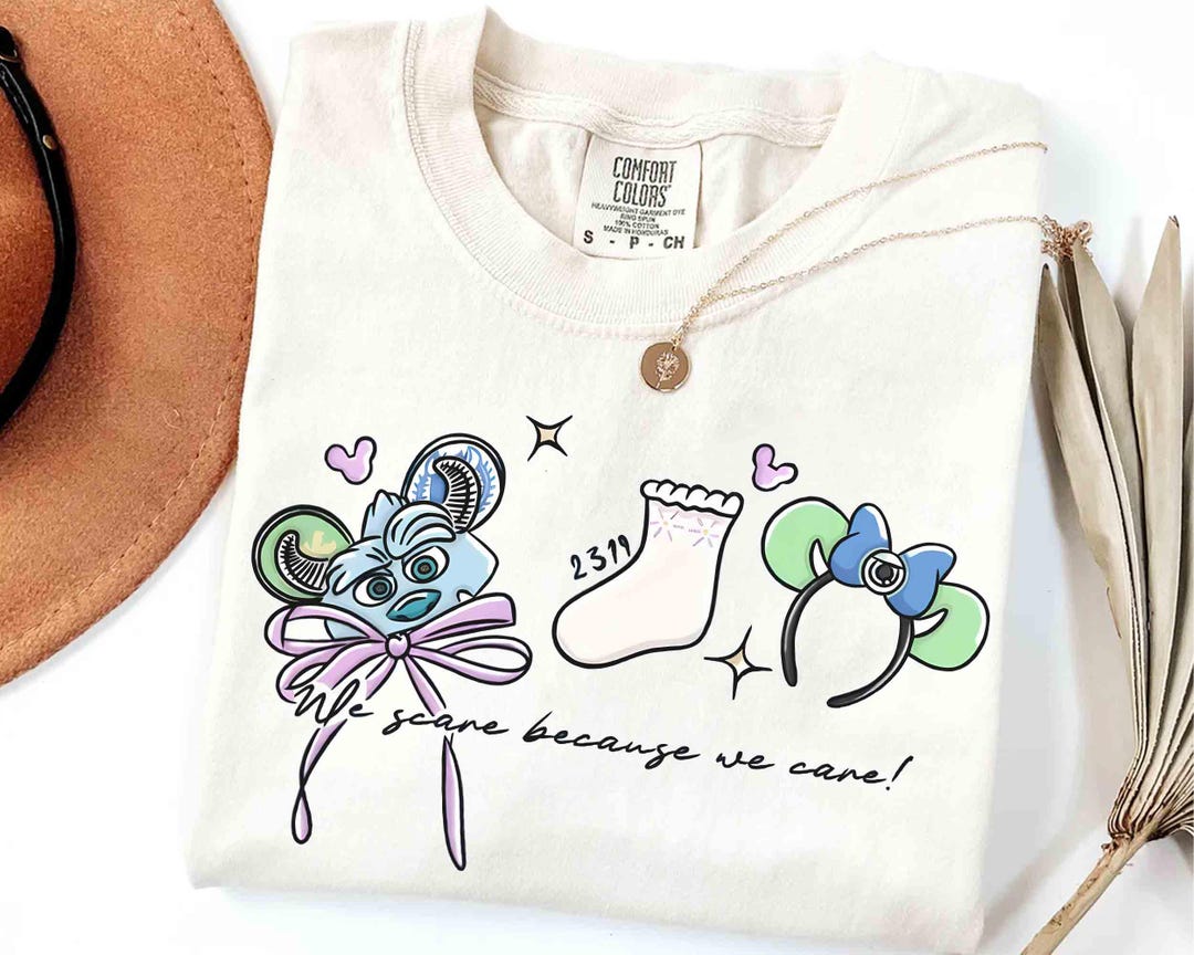 Watercolor Coquette Bow Disney Pixar Monster Inc T-shirt, We Scare ...
