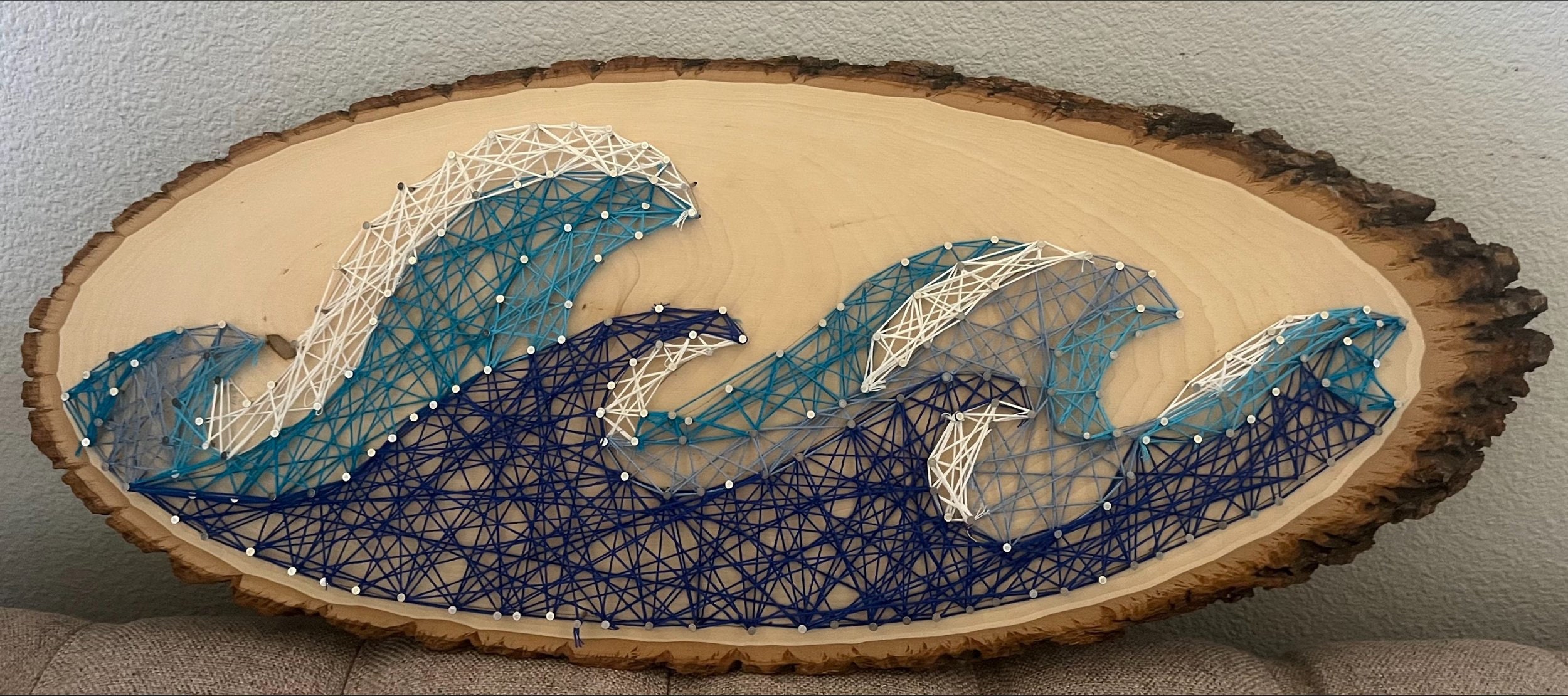 Big Waves String Art on Wood - Etsy