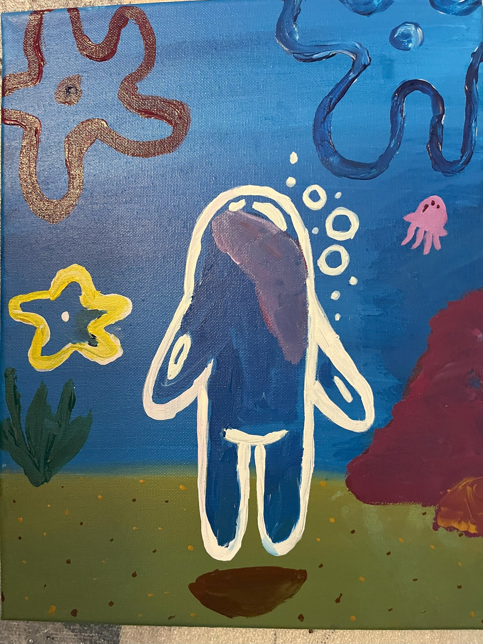 Bubble Buddy Painting - Etsy