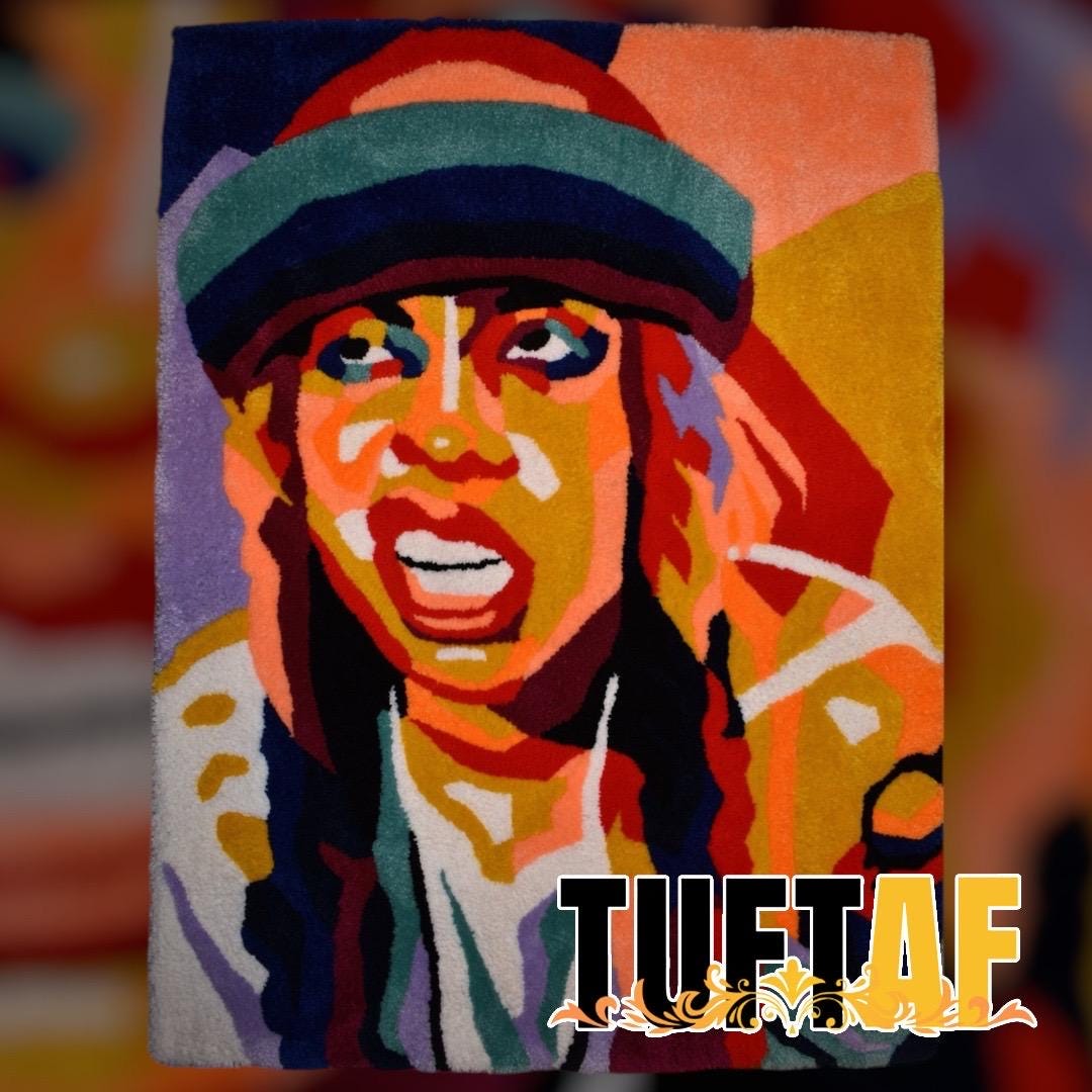 Custom Erykah Badu Tufted Rug / Pop Art Rug / Colorful Home Decor ...