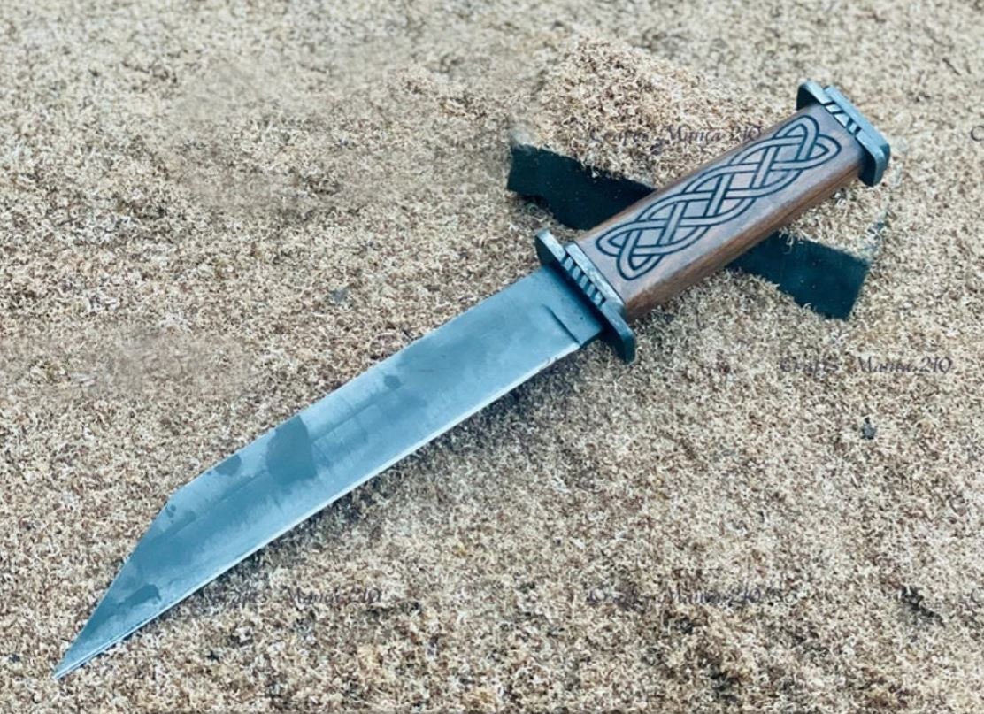 Handmade Medieval Viking Seax Knife Wood and High Carbon 12 Inch Blade ...
