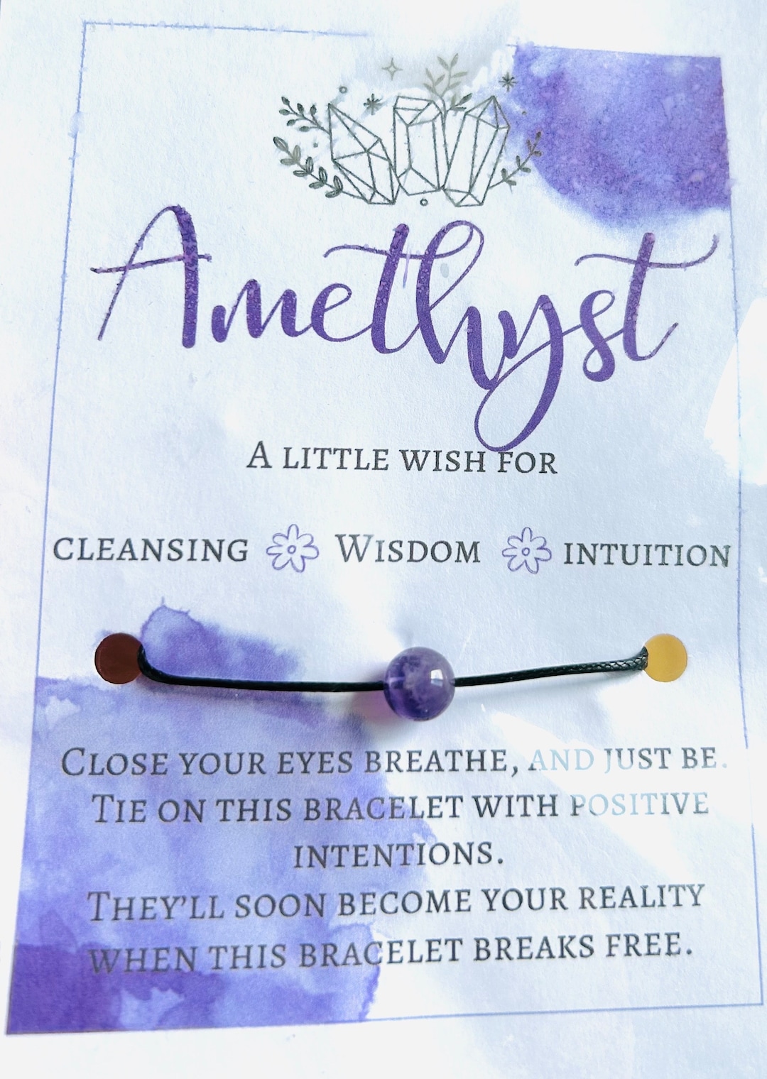 Crystal Intention Wish Bracelets | Crystals Beads for Wishes and ...