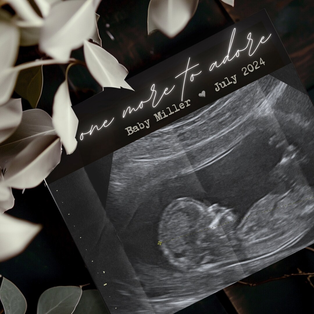 Gender Neutral Pregnancy Announcement Digital, Minimalist Baby, Social ...