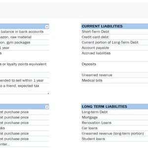 Personal Financial Balance Sheet - Track Your Assets, Liabilities, and ...