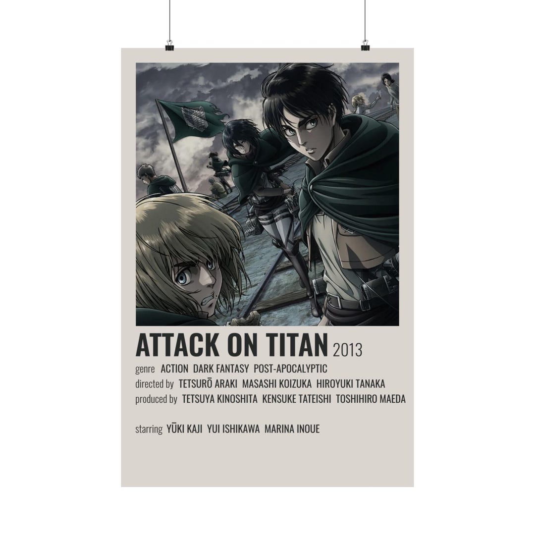 Attack on Titan Poster, Matte Vertical Wall Art Decor, Anime Manga ...