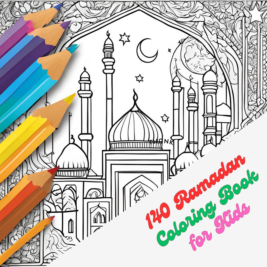 Ramadan Coloring Book for Kids: Islamic Activity Book, 140 Pages - Etsy