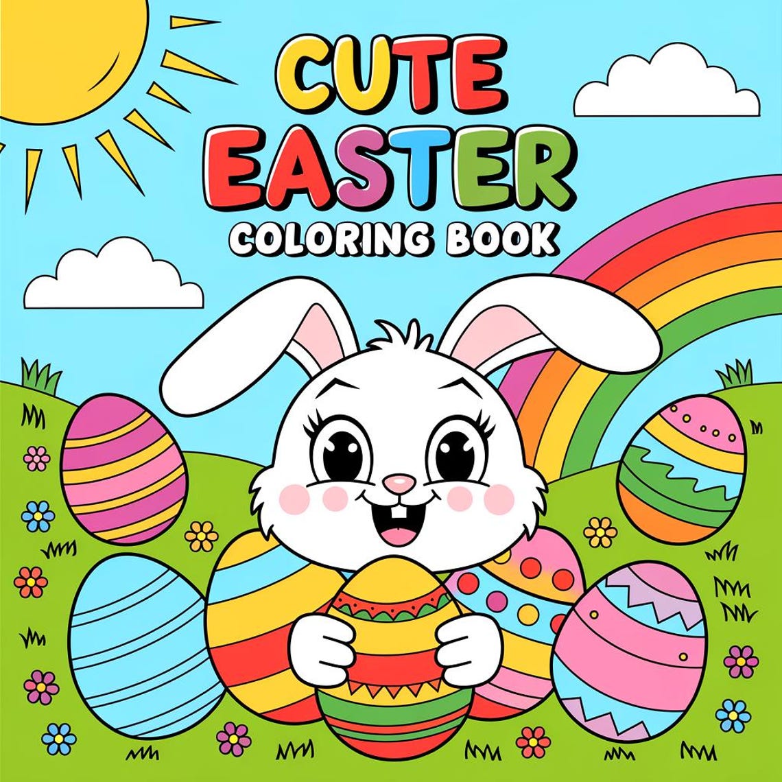 Cute Easter Coloring Book for Kids: Fun & Creative Springtime Activity ...