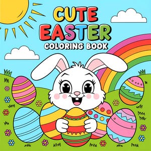 Cute Easter Coloring Book for Kids: Fun & Creative Springtime Activity ...