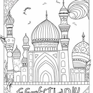 Eid Mubarak Coloring Pages for Kids | Fun & Festive Eid Activity Sheets ...