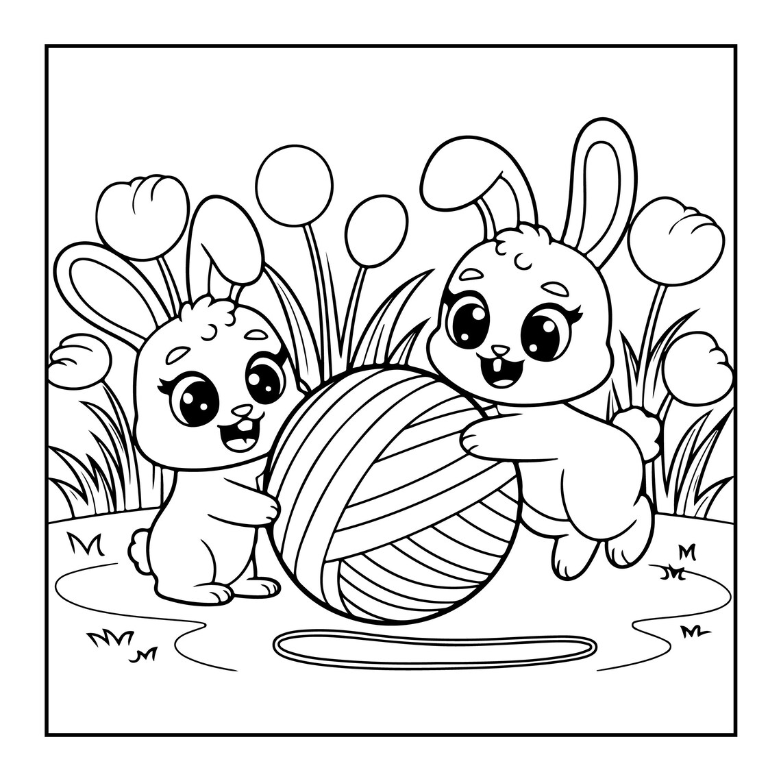 Cute Easter Coloring Book for Kids: Fun & Creative Springtime Activity ...