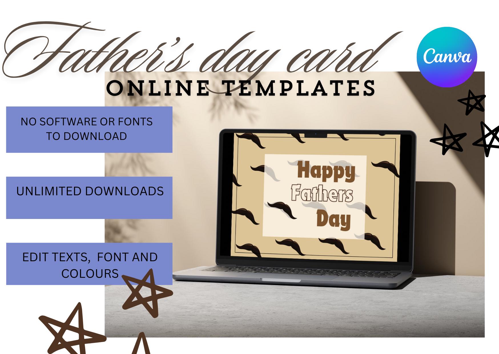 Fathers Day Card Template,fathers Day Card,happy Fathers Day Card,card ...