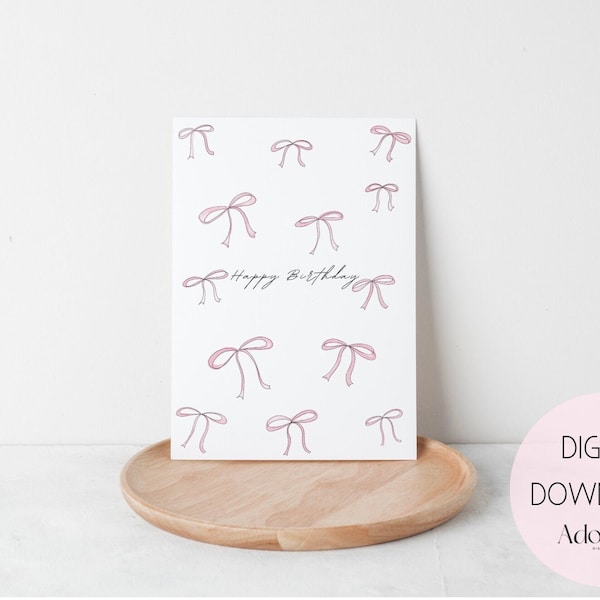 Printable Bow Birthday - Etsy