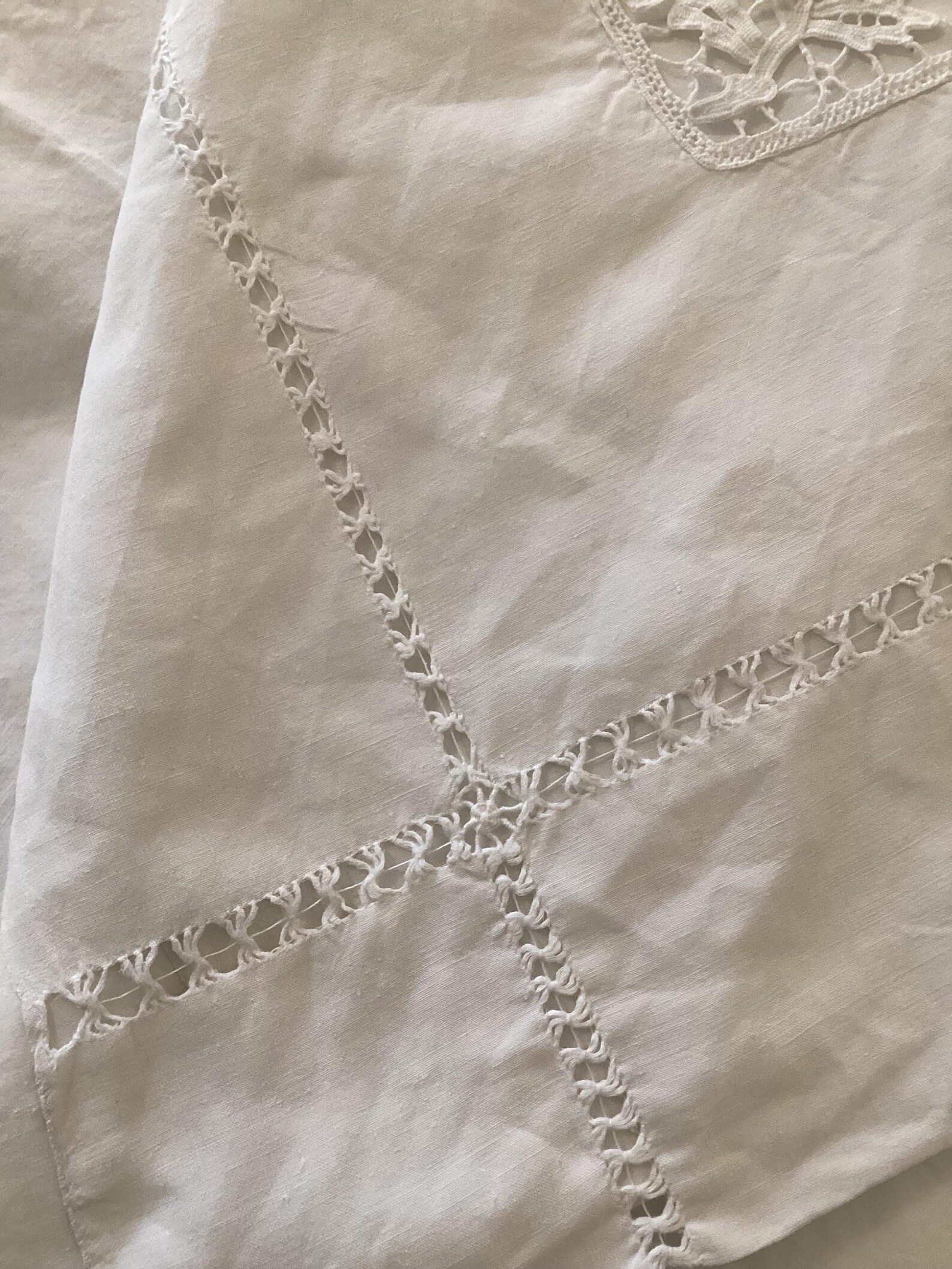 Beautifully Embroidered French Vintage Linen Fil Top Sheet - Etsy