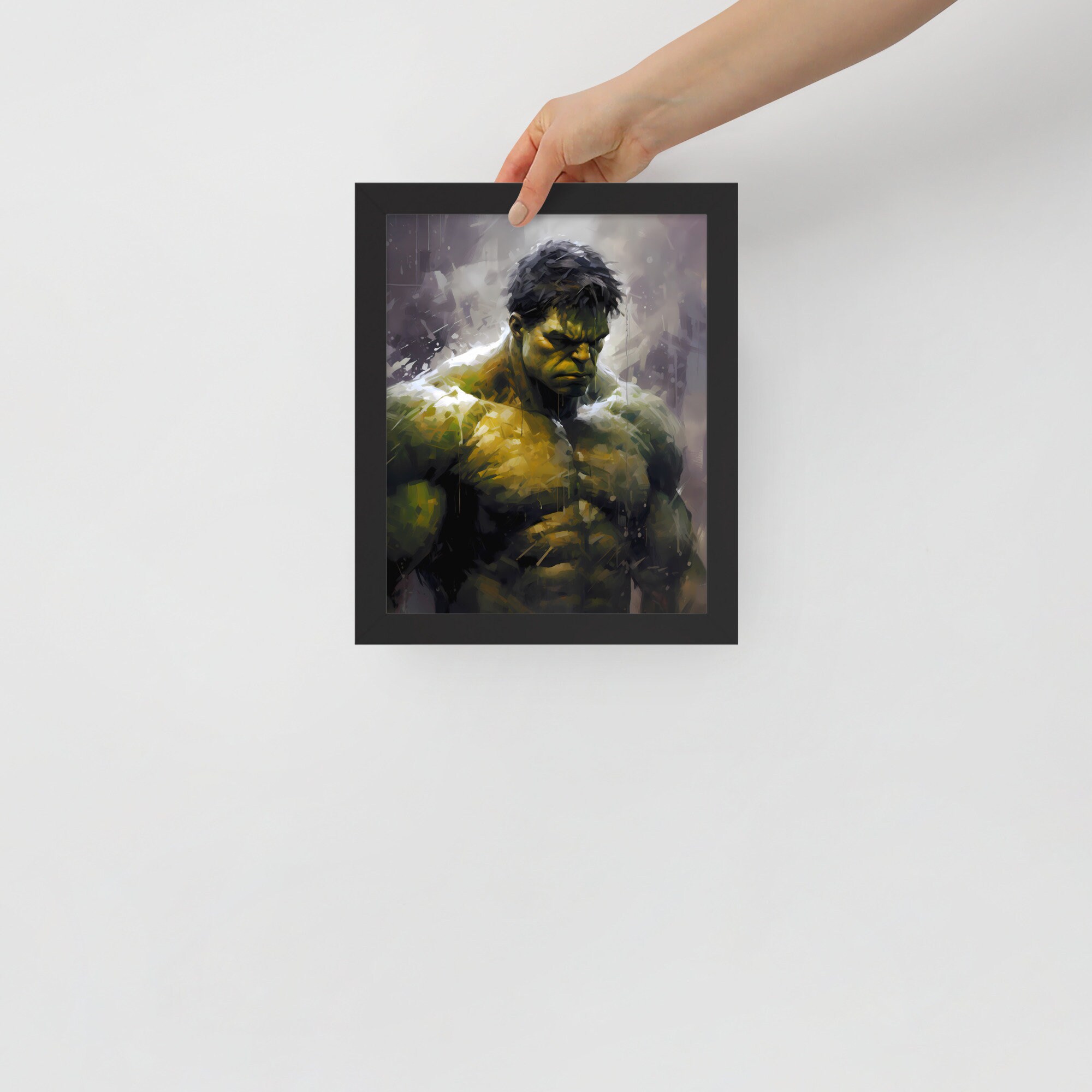 The Hulk Digital Art Framed Poster - Etsy