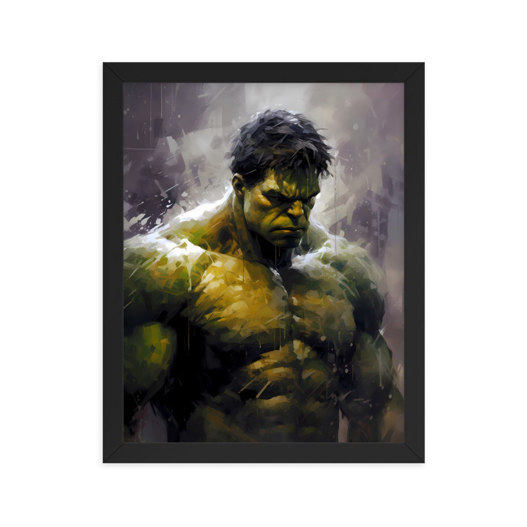 The Hulk Digital Art Framed Poster - Etsy