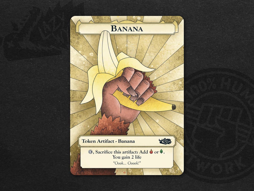 Banana MTG Tokens | Custom Magic the Gathering Card by Lazy Wyrm - Etsy