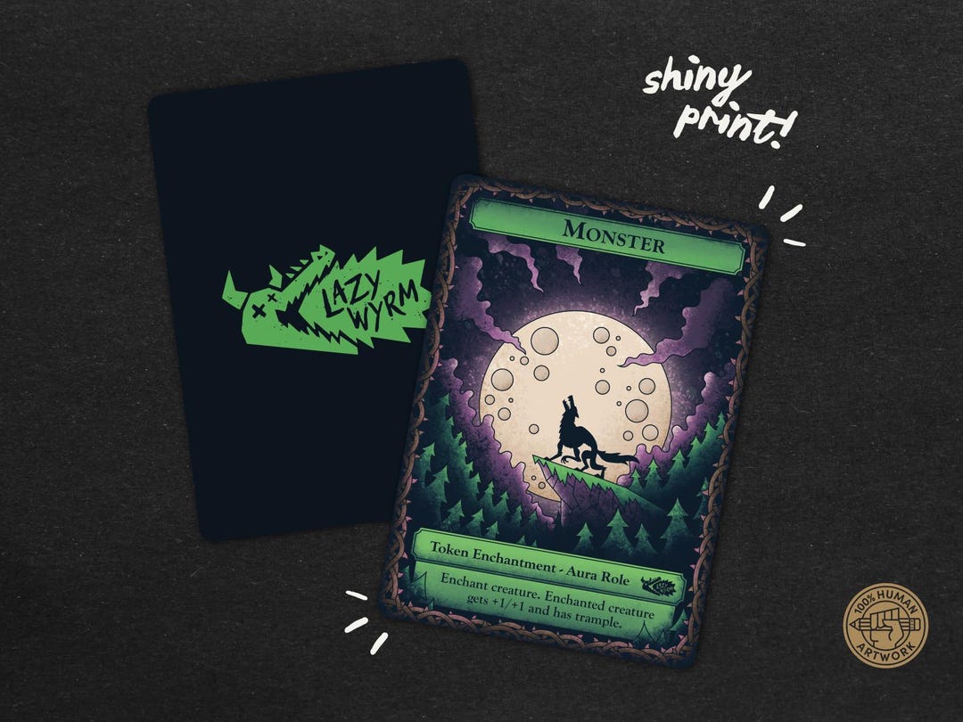 Monster Token // Custom MTG Card - Token Enchantment Aura Role - Wilds ...