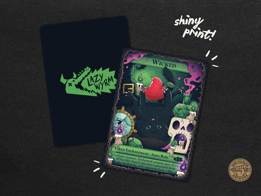 Wicked Token // Custom MTG Card - Token Enchantment Aura Role - Wilds ...