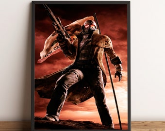Fallout Poster, New Vegas Wall Art, Premium Canvas Print, Game Fan Gift ...