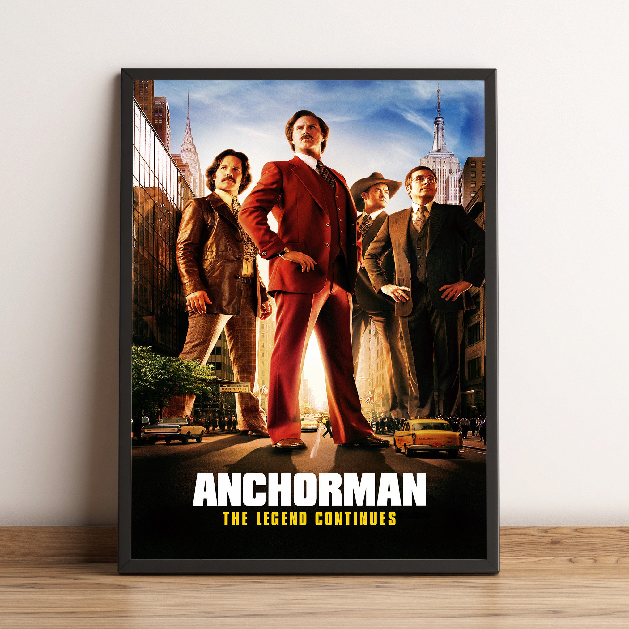 Anchorman Poster, Will Ferrell Wall Art, Ron Burgundy Movie Print, Best Gift for Movie Fans ...