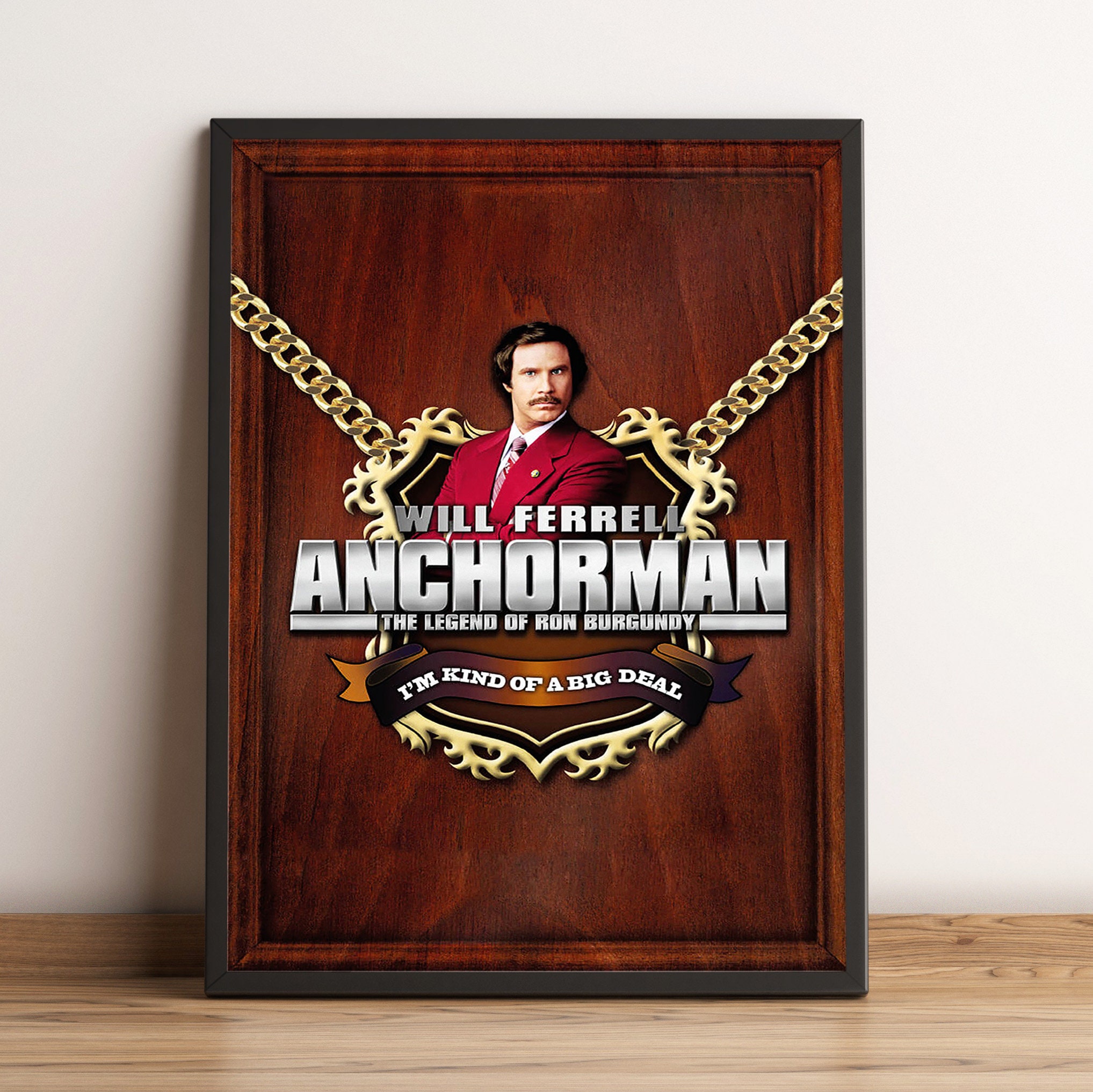Anchorman Poster, Will Ferrell Wall Art, Ron Burgundy Movie Print, Best Gift for Movie Fans ...